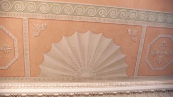 Adams Style Mural Dining Room Ceiling D3 | Christianson Lee Studios